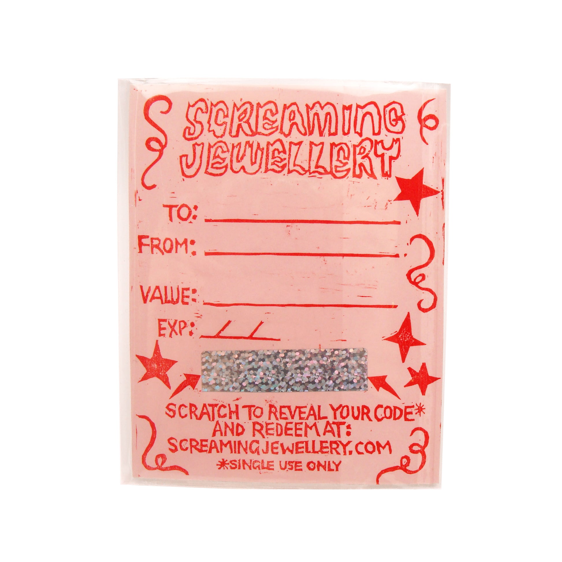 Physical T Card Screaming Jewellery